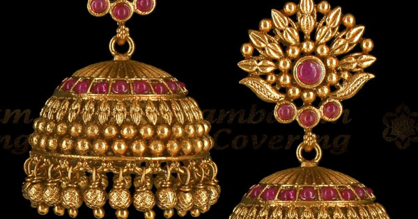 Grand Big Antique Jimiki Earrings Bridal Wear ER2718