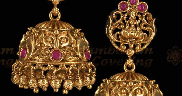 Matt Finish Antique Jimiki Earrings For Traditional Wear ER2722