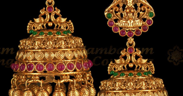 Grand Bridal Wear Original Antique Big Jimiki Earrings ER2727