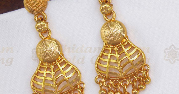 Simple Arabic Design Dangler Earrings Shop Online ER2750