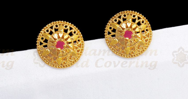 Gold Plated Traditional Ear Studs Designs Collections Online ER2867