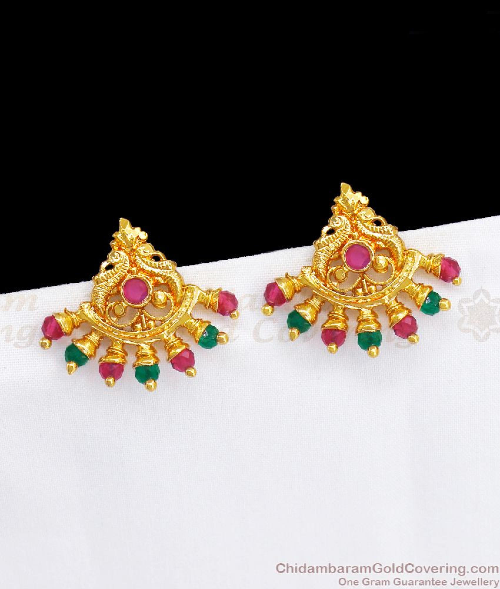 Latest Multi Stone Visiri Thodu Stud Earring ER2873