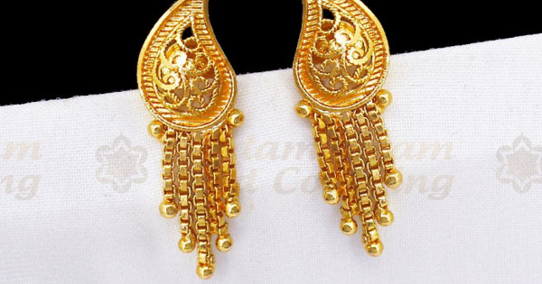 Mango Design One Gram Gold Stud Earring ER2961