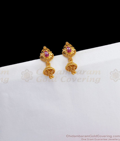 Stylish Ruby Stone Gold Jhumka Women Online Fashion ER3470