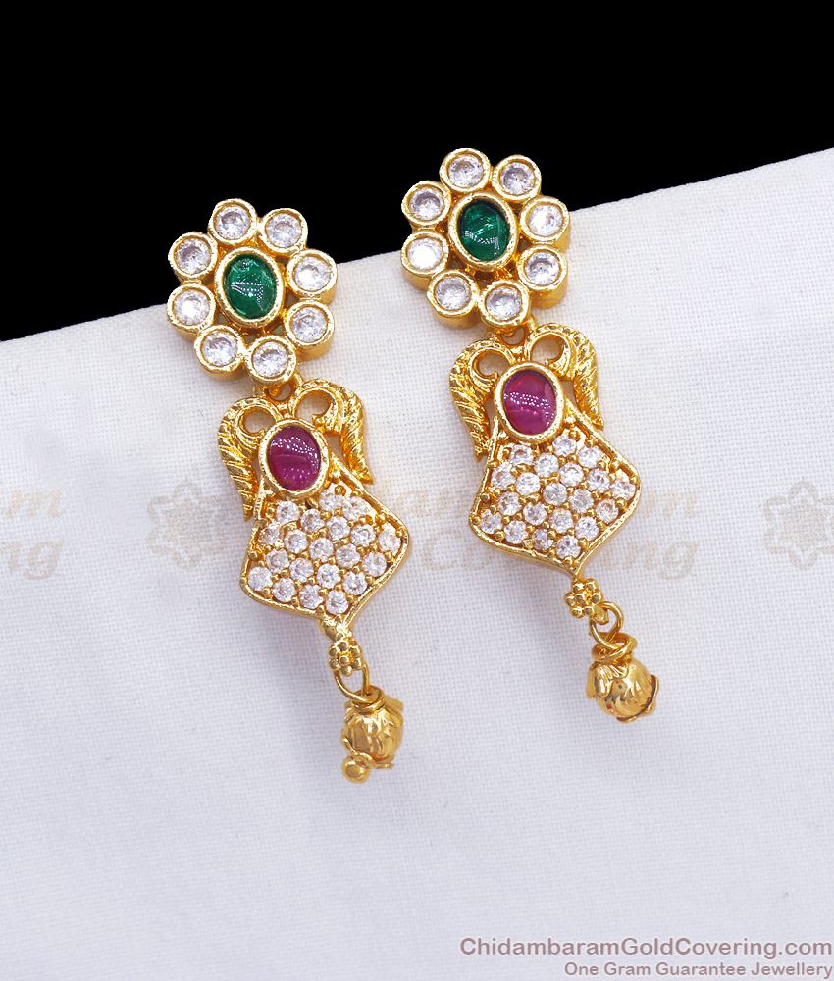 Buy Gold Earring Kemp Stone Dangler Collection ER3181