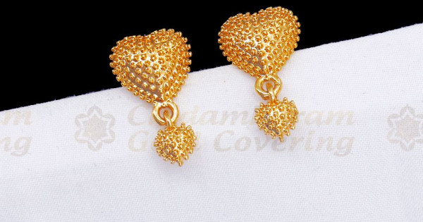 Latest Gold Stud Earring Heart Design ER3210