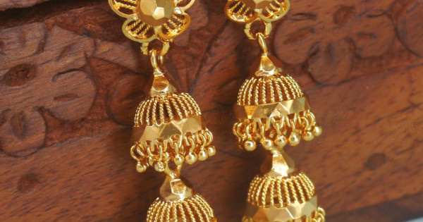 Beautiful Gold Plated Two Layer Long Jhumki Shop Online ER3237