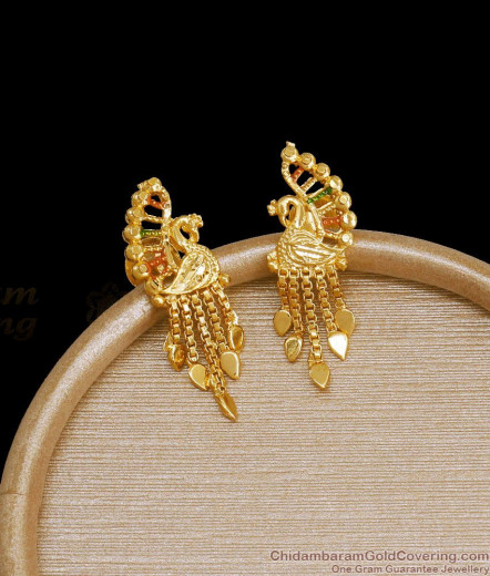 fancy Design One Gram Gold Earrings For Girls ER2380