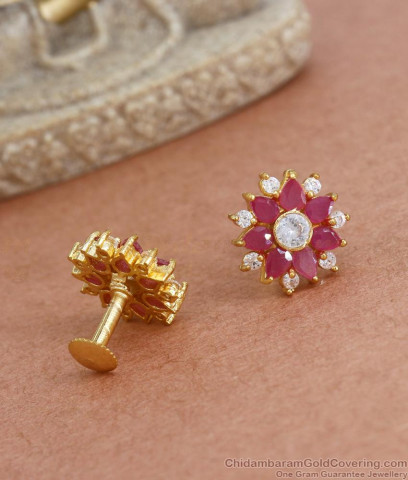 Crescent Design Gold Plated Ear Studs Online ER4237
