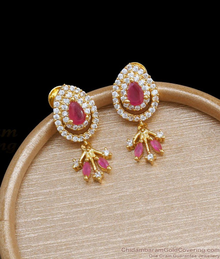Divine Lakshmi Design Pavala Stone Earrings ER2319
