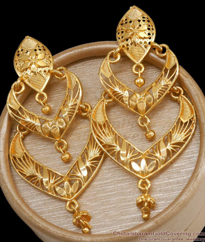 Buy Online One Gram Gold Earring Dangler Design ER3326