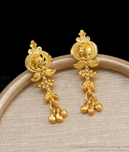 Women Wedding Gold Earring Forming Dangler Design ER4177