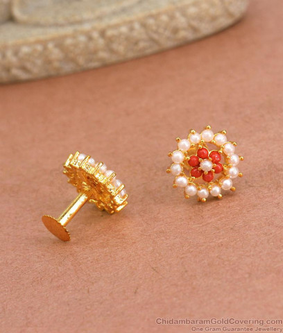 Glittering White Stone Droplet Stud Gold Plated Earring ER4181