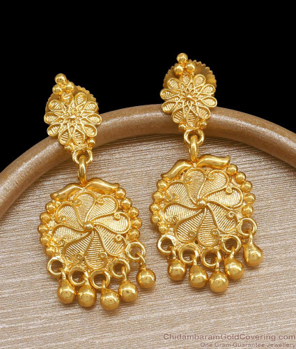 Stylish 1 Gram Gold Screw Back Earring Wedding Design ER4197
