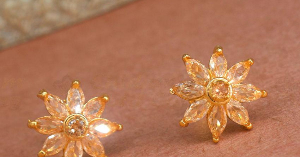 Cute Ear Stud Designs Gold Plated Jewelry ER4212