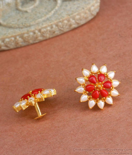 Ear Rings, Studs, Jhumka, Ruby and American Stone Ad Stones, Hanging ...