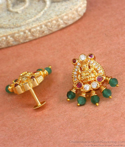 Crescent Design Gold Plated Ear Studs Online ER4237
