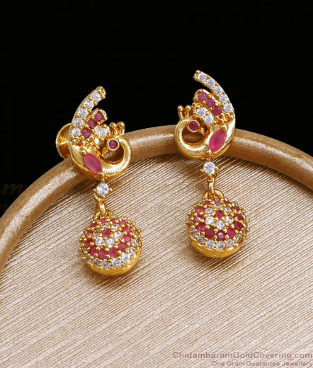 Bridal Set Very Big Dangler Peacock Earring Full Stone ER2298