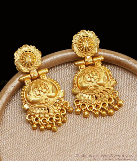 Women Wedding Gold Earring Forming Dangler Design ER4177