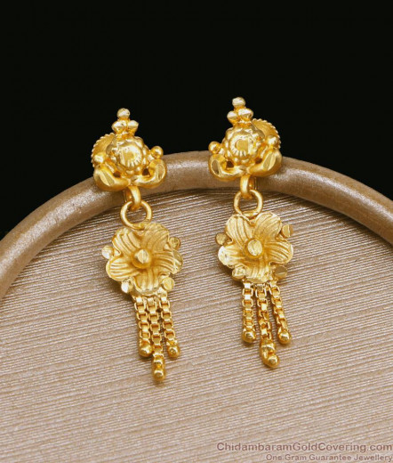 Women Wedding Gold Earring Forming Dangler Design ER4177