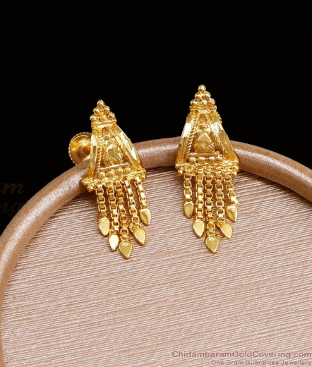 One Gram Gold Stud Dotted Design Shop Online ER3484