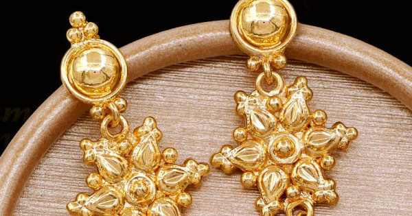 New Model Floral 1 Gram Gold Earring For Daily Use ER4711
