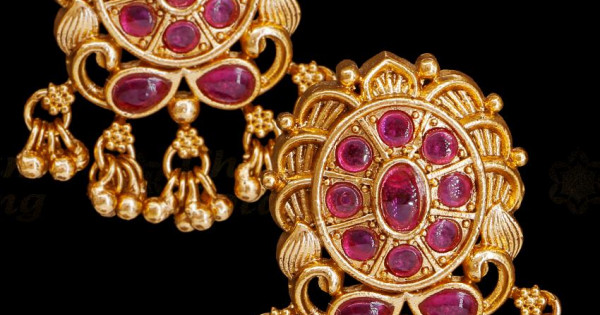 New Arrival Ruby Kemp Stone Designer Earring Matt Finish ER4984