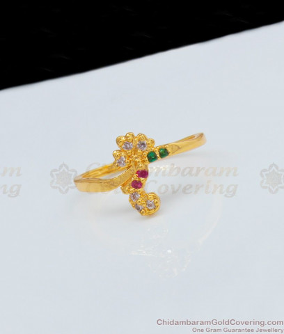 THAL109 Gold Plated Red Coral Thali Set Telugu Design