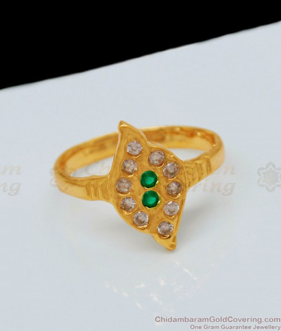 Matt Finsih Navaratnam Finger Ring Pure Impon Plated Jewelry FR1312