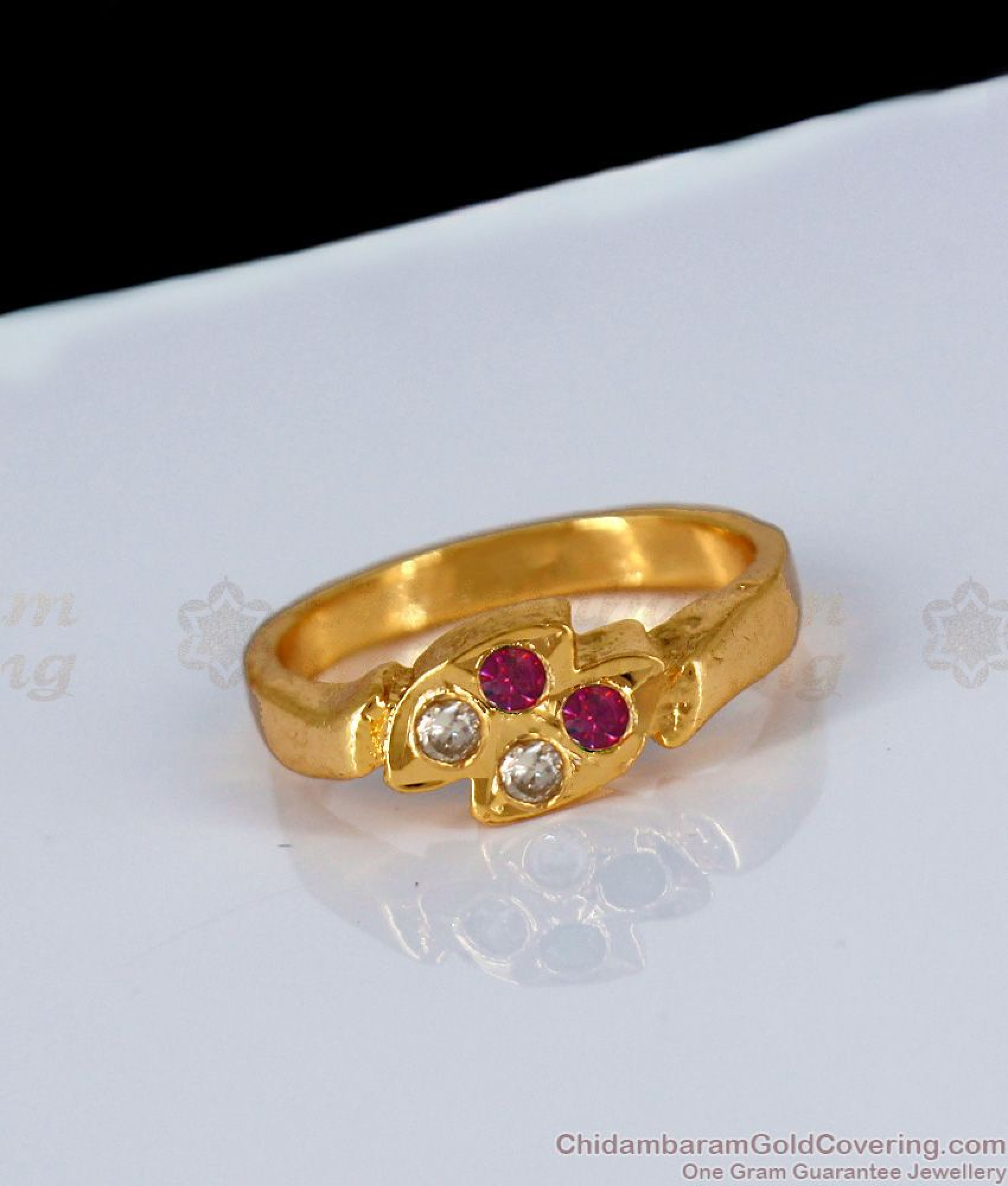 Buy Original Impon Ruby White Stone Finger Ring Daily Use FR1125