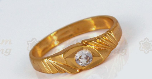 Buy Attractive White Stone Impon Gold Finger Rings FR1149