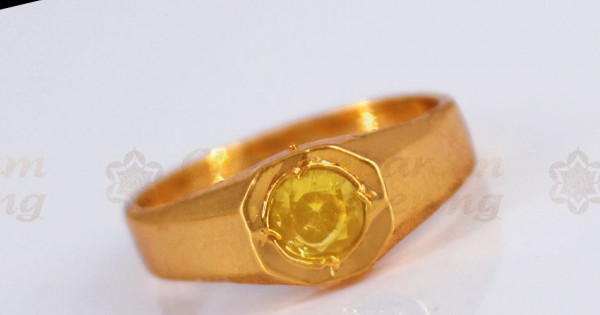 Rasi Kal Mothiram New Yellow Stone Pure Impon Gold Rings Fashion ...