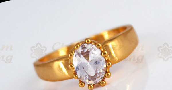 Rasi Kal Mothiram Sparkling White Stone Original Impon Gold Finger ...