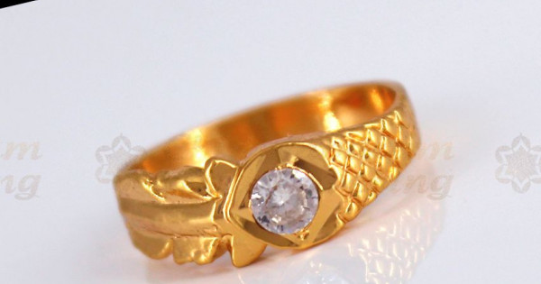 Lucky Stone Finger Rings Attractive Design White Stone Original Impon ...