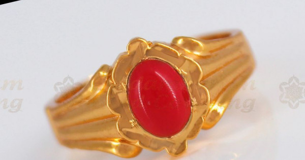 Pavala Stone Real Impon Gold Finger Rings For Men FR1191