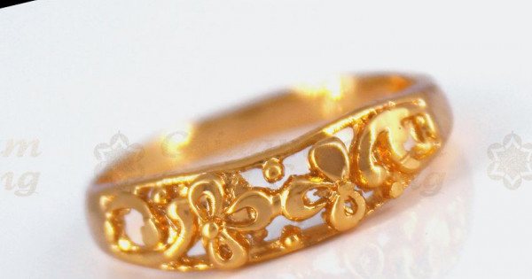 Flower Design Real Impon Gold Ring Online Collections FR1213