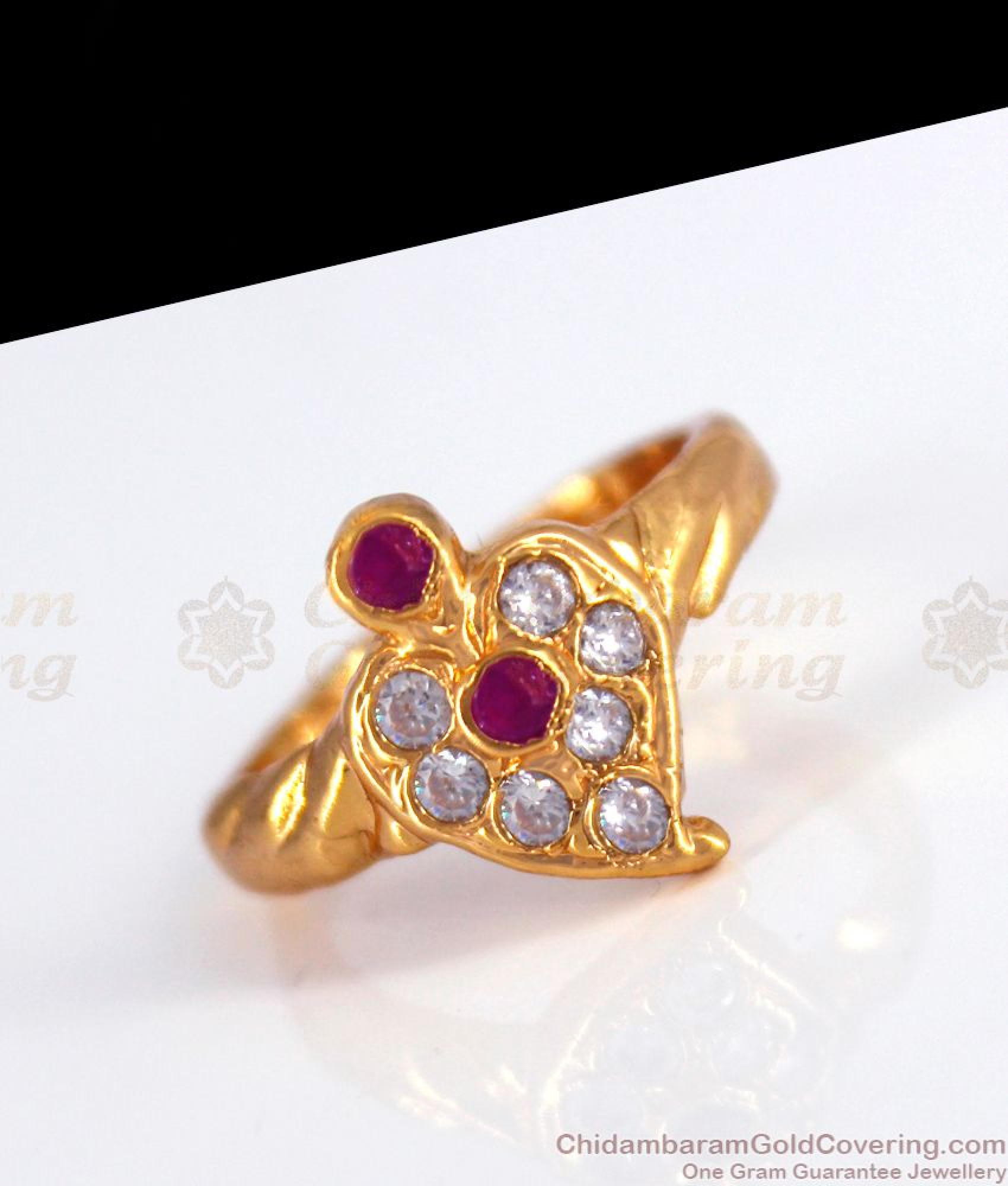 Original Impon Design Gold Finger Rings Gati Stone FR1231