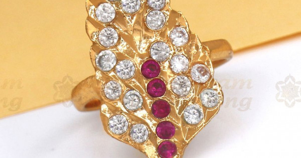 Daily Use Impon Panchaloha Finger Ring Leaf Design FR1264