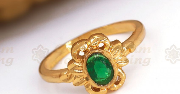 Buy Emerald Stone 5 Metal Finger Ring Shop Online FR1283
