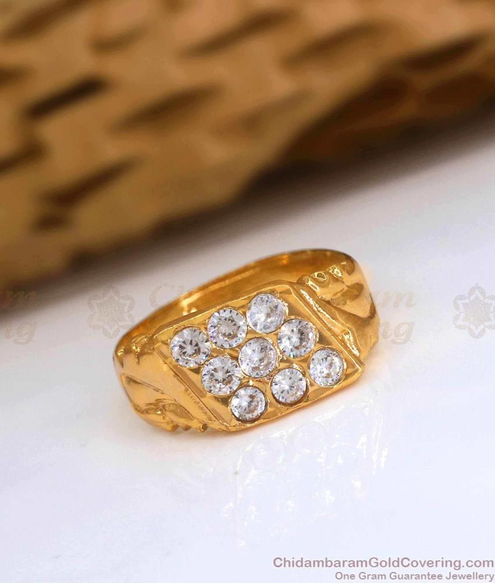 Impon Mens Finger Ring Shop Online White Stone FR1330