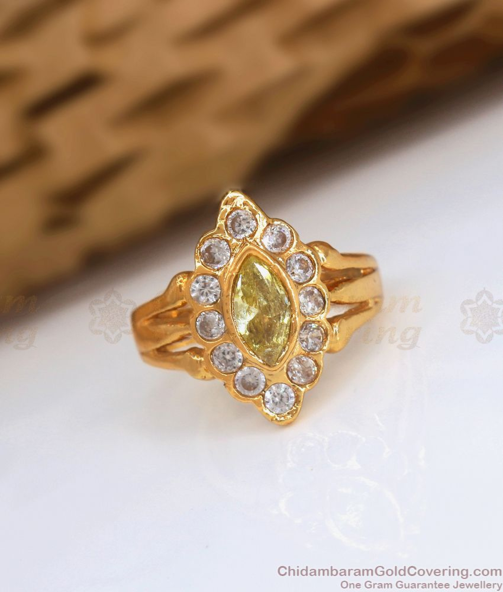 Majestic Diamond Collections Impon Finger Ring One Gram Gold Plated ...
