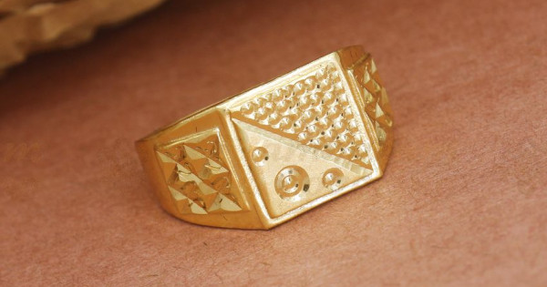 2 Gram Gold Plated Design Superior Quality Ring for Men FR1344