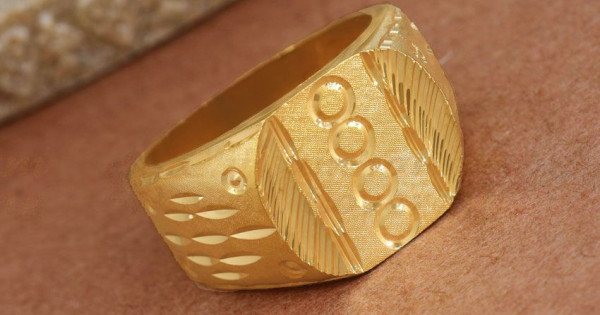 Handmade 2 Gram Gold Finger Ring Collections For Mens FR1386