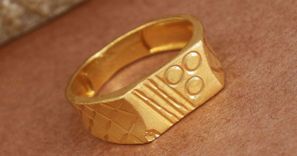 Matt Finish Two Gram Gold Finger Ring Eye Catchy Design Shop Online FR1396