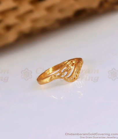 Matt Finish Two Gram Gold Finger Ring Eye Catchy Design Shop Online FR1396