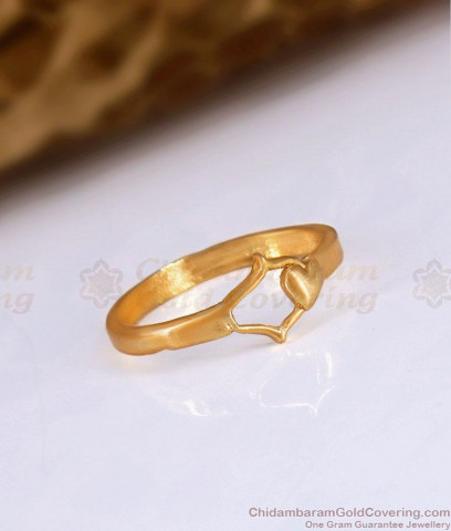 Traditional Vishnu Design Multi Stone Original Impon Gold Finger Rings ...