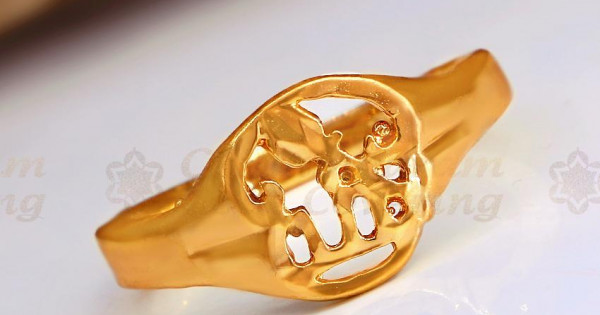 Traditional Om Muruga Finger Ring Design Impon Jewelry FR1532