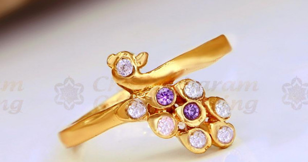 Amethyst Stone Peacock Ring Impon Panchaloha Collections FR1543