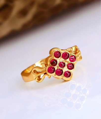 South Indian 1 Gram Gold Haaram Ruby Stone Bridal Collection HR2949