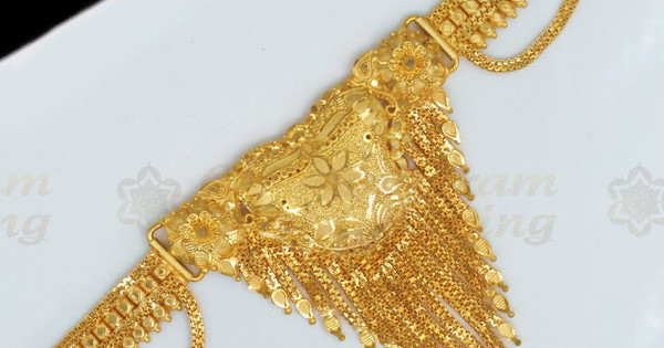 Premium Two Gram Gold Hip Chains For Wedding Collections HC1015